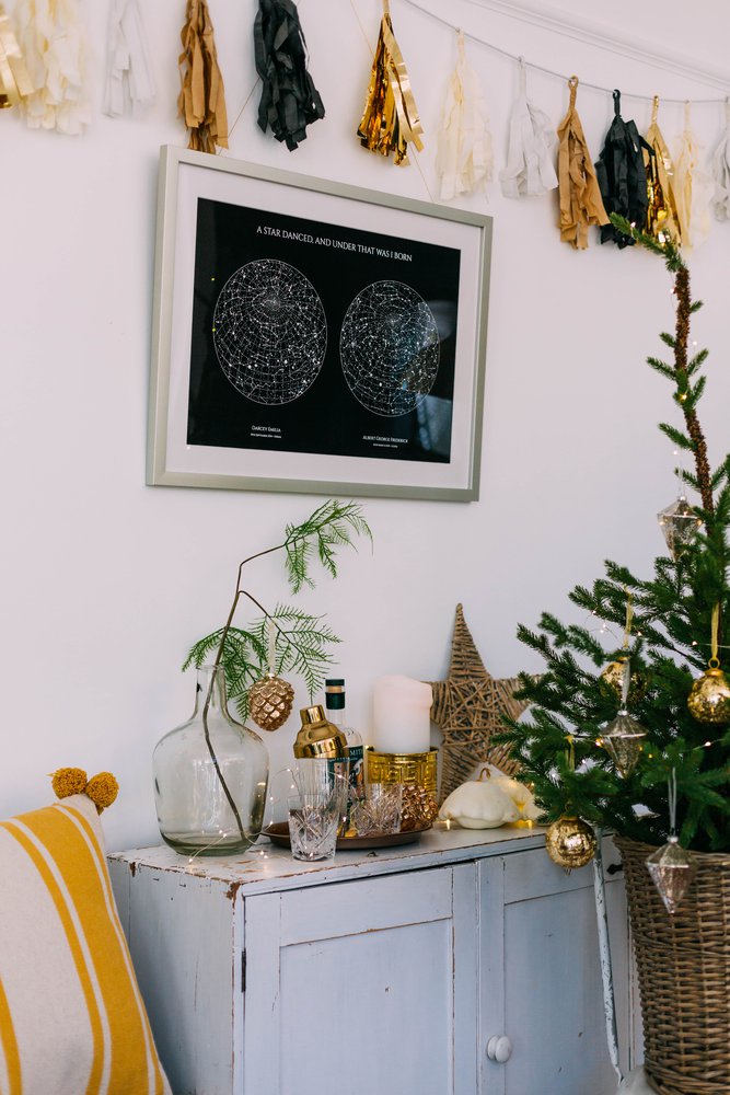 Personalized Dual Star Map Print, Poster or Canvas - Posterhaste