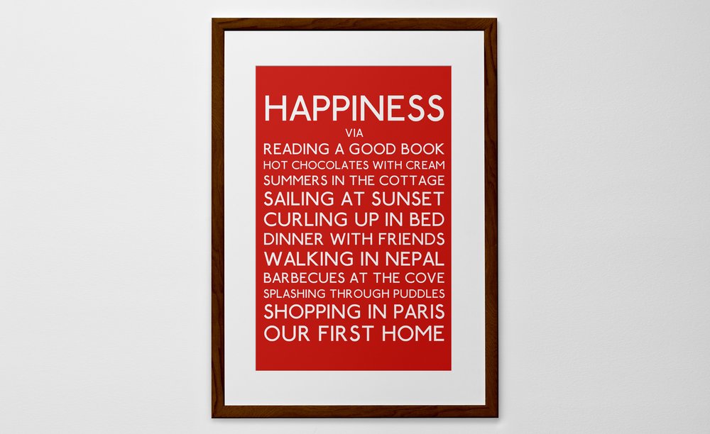 Personalised Journey Print, Poster or Canvas - Posterhaste