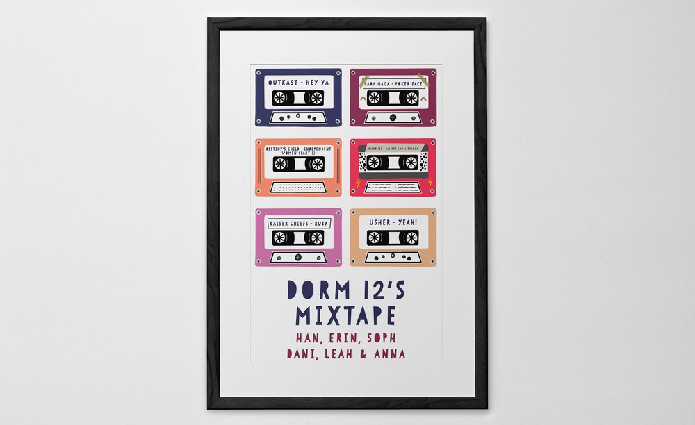 Personalised Mixtape Print, Poster or Canvas - Posterhaste