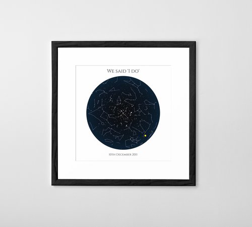 Personalized Star Map Print, Poster or Canvas - Posterhaste